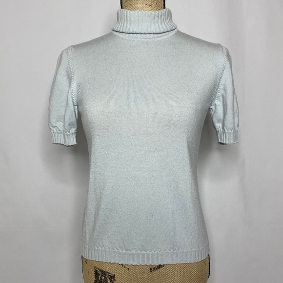 Escada | Tops | Escada Light Blue Virgin Wool Sweater Top | Poshmark